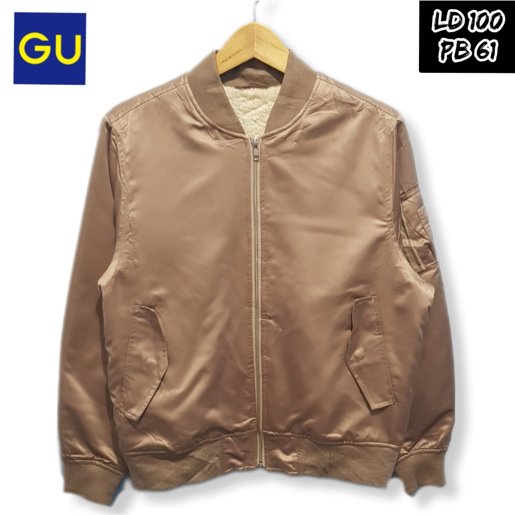 Jual Jaket Bomber GU Original Thr*fth | Shopee Indonesia