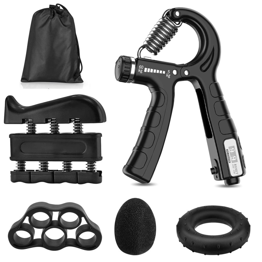 Jual Hand Grip Kit 5in1 HandGrip Alat Latih Tangan 5-60kg | Shopee ...