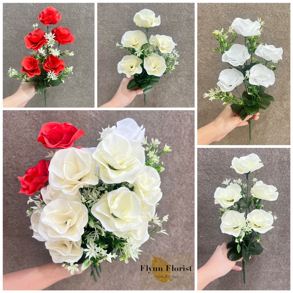 Jual Bunga Mawar Hydrangea Premium Kombinasi Daun Cabang 5 (Satuan ...