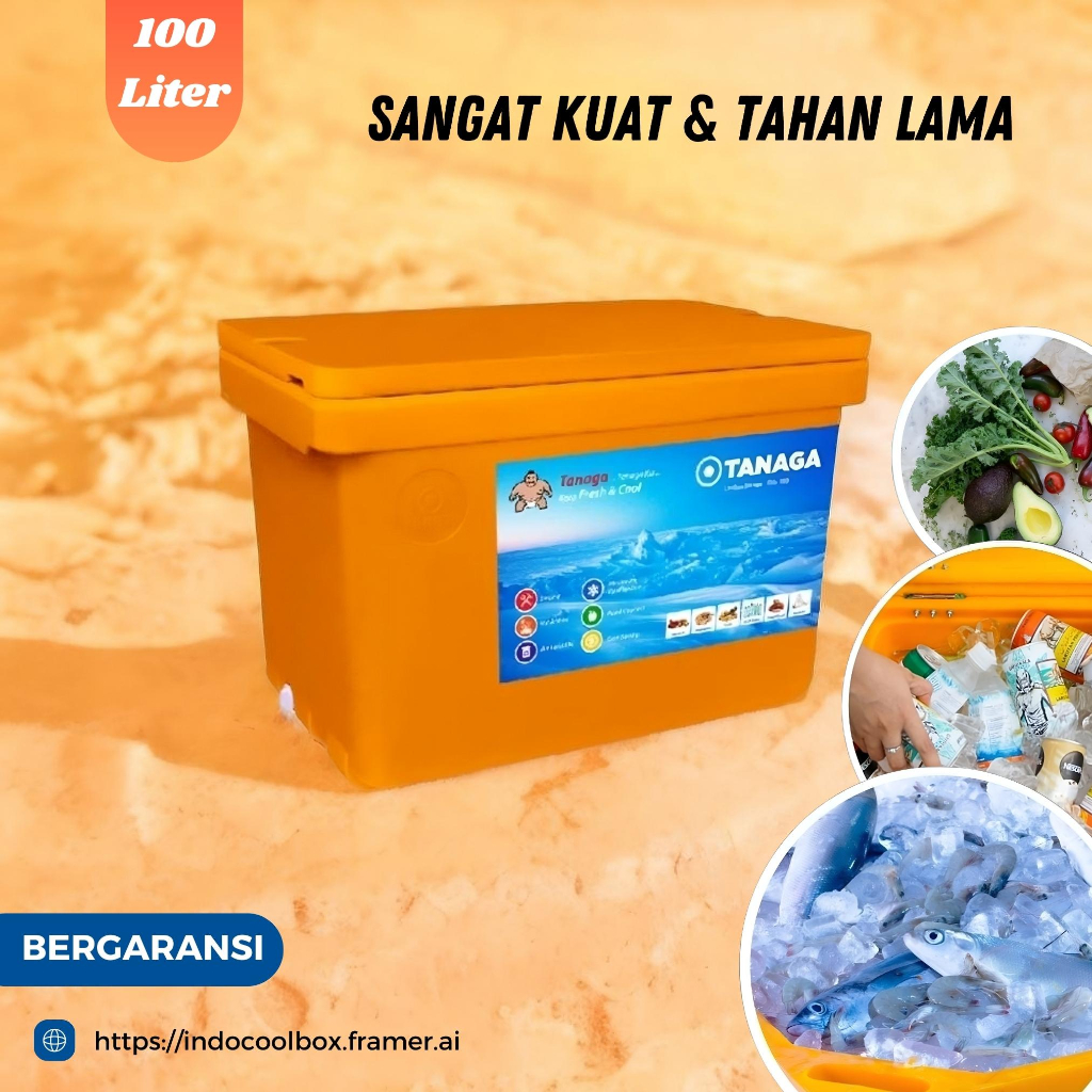 Jual Cooler Box Tanaga 100 Liter Termos Es Kotak Tempat Es Batu Daging ...