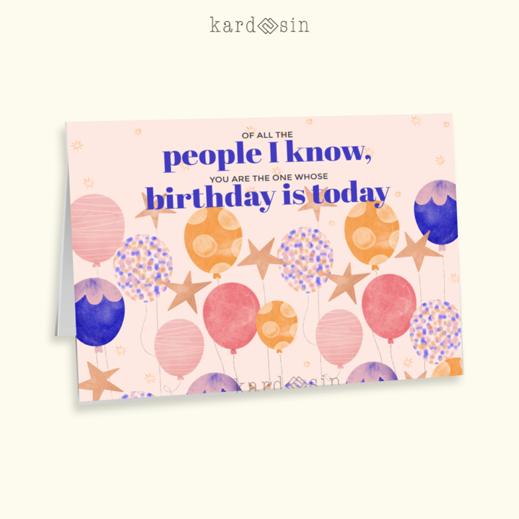 Jual FOLDED GREETING CARD KARTU UCAPAN LIPAT ULANG TAHUN HAPPY BIRTHDAY ...