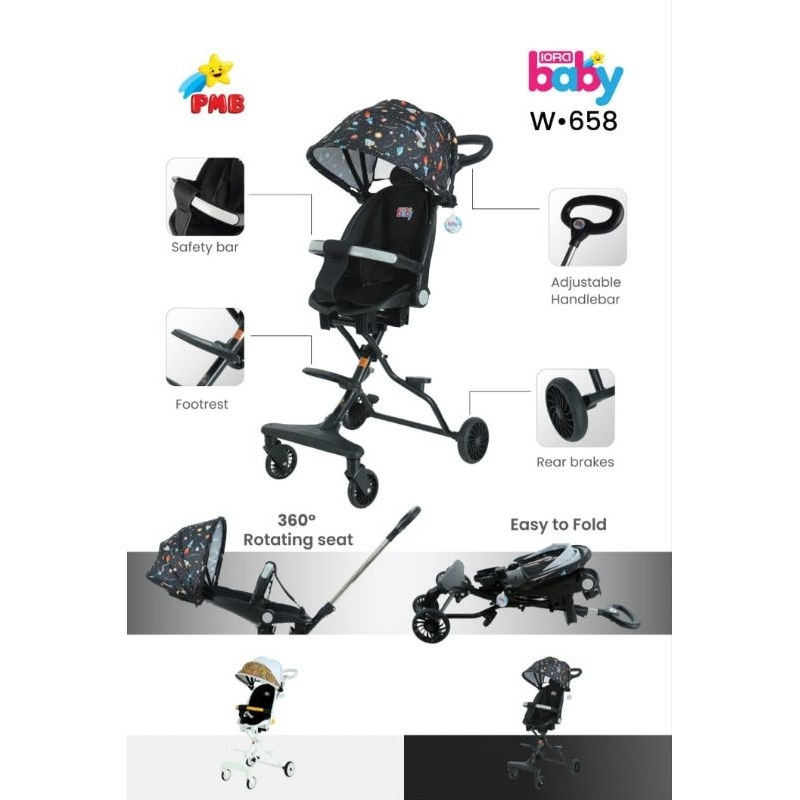 Jual FREE BUBBLE MAGIC STROLLER PMB IORA BABY W618 W 618/ W628 W 628 / W638 W 638/ W658 W 658 ...