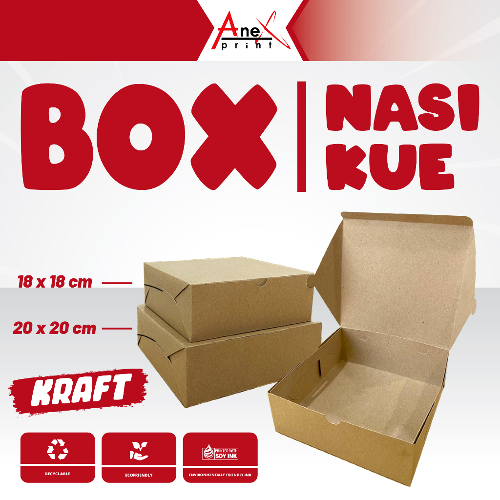Jual BOX KUE 18 X 18 DAN 20 X 20 | BOX NASI KATERING | BOX SNACK | DUS ...