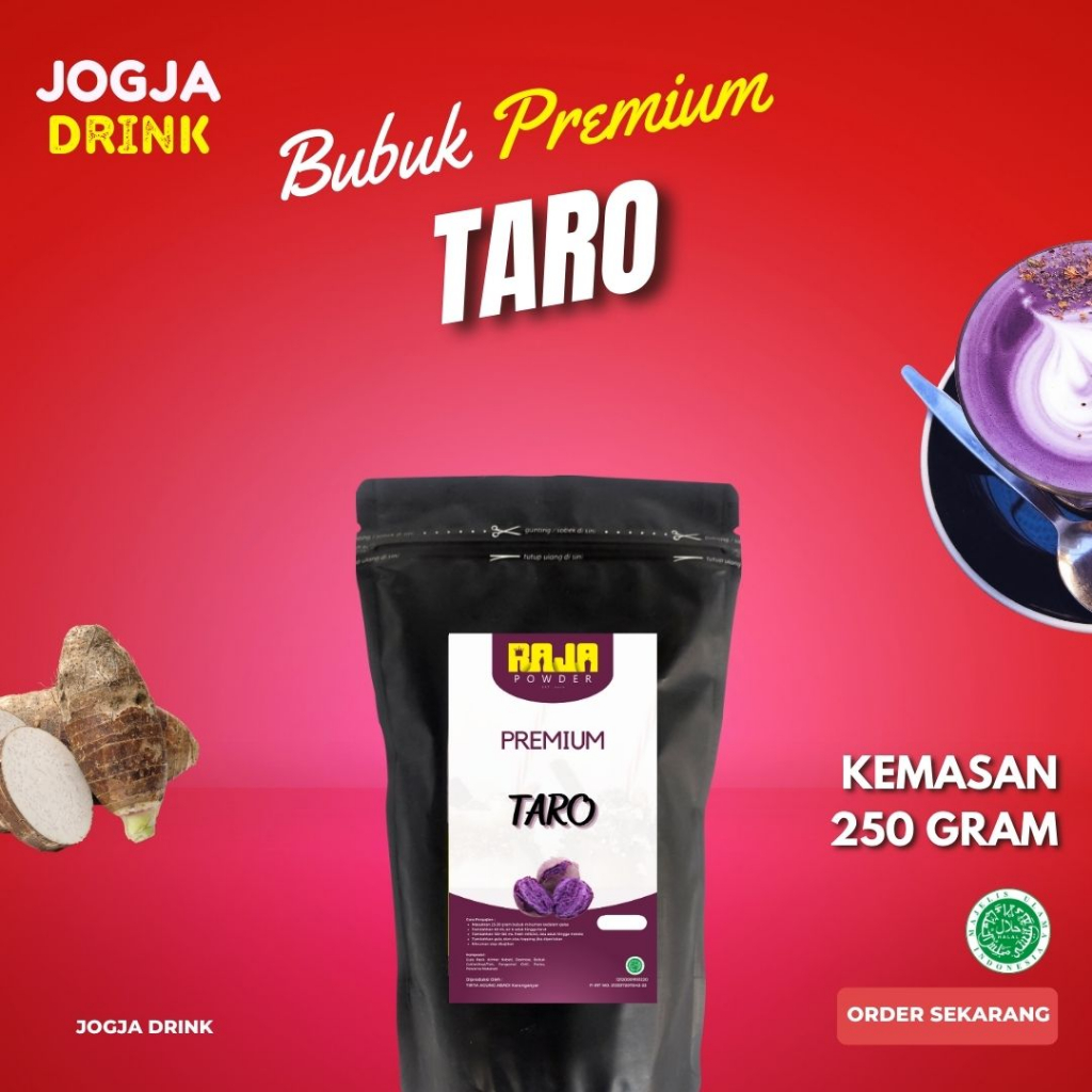 Jual Bubuk Minuman Rasa Taro Powder Kemasan 250 gram PREMIUM Terbaik ...