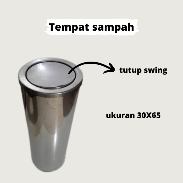 Jual tempat sampah stainless Tutup Swing | Shopee Indonesia