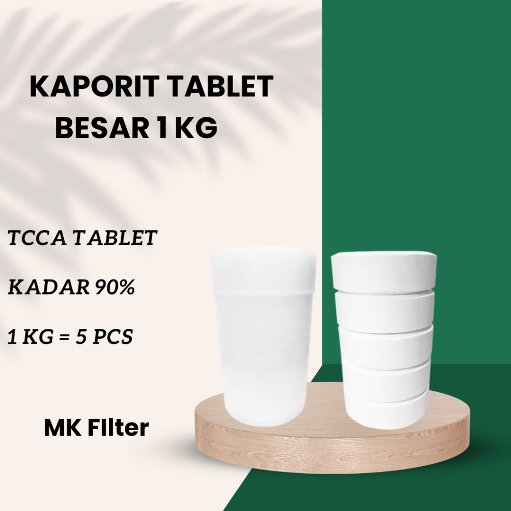 Jual Kaporit Tablet Besar 90% - TCCA Tablet (1 kg = 5 pcs) | Shopee ...