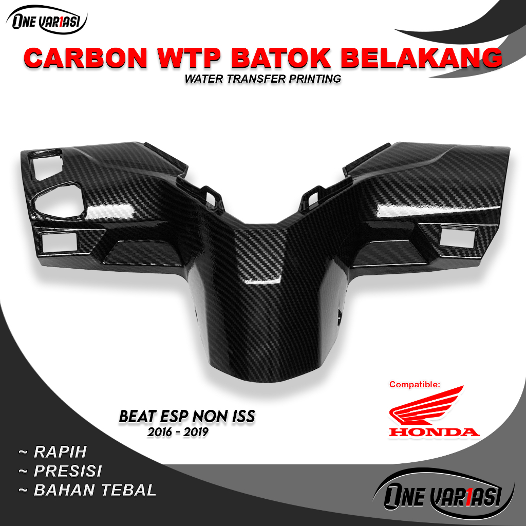 Jual BATOK BELAKANG BEAT ESP CARBON NON IDLING STOP / COVER BATOK ...