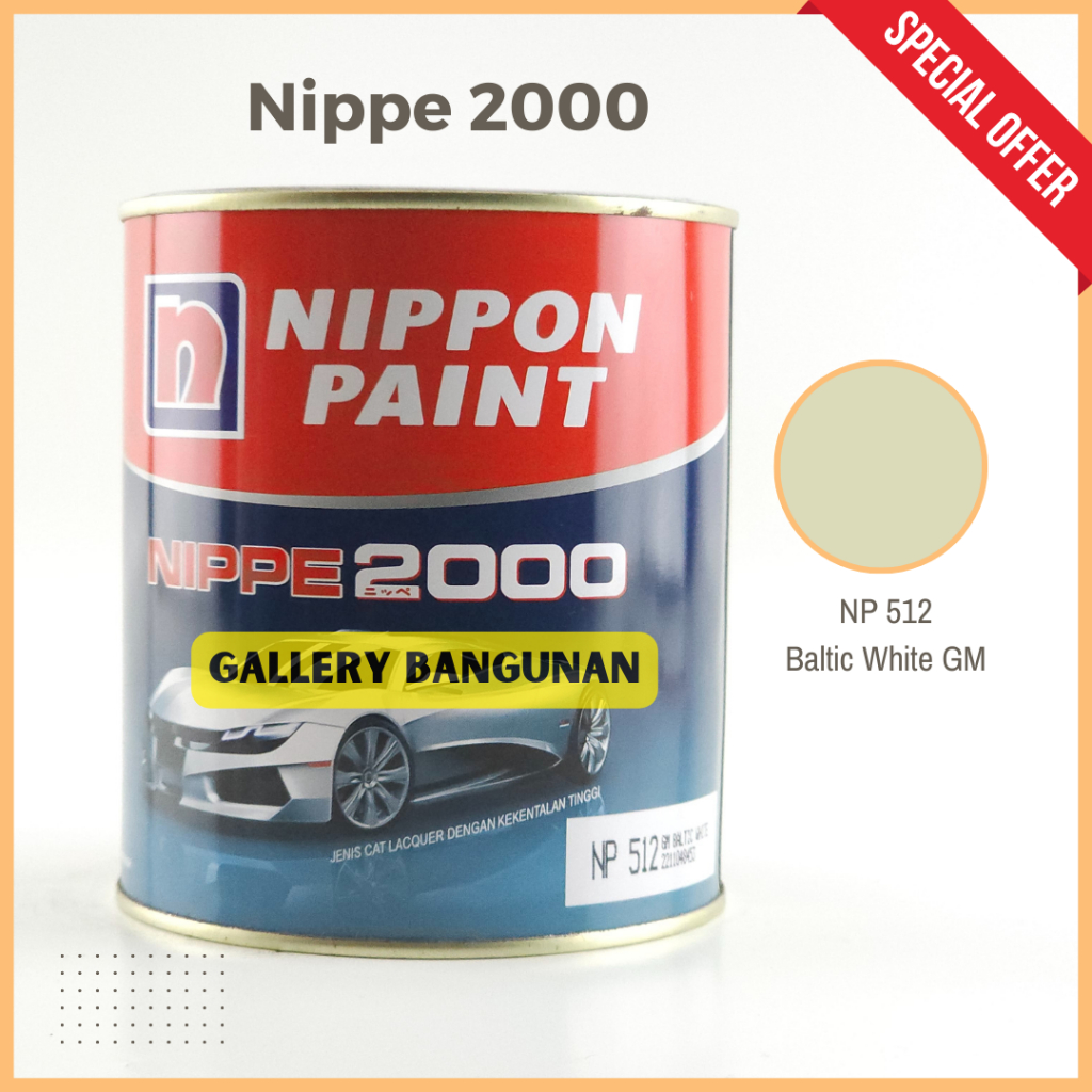 Jual Nippe 2000 Np 512 Baltic White Gm Cat Kayu Besi NC Nippon Paint Kemasan 1 Liter | Shopee ...