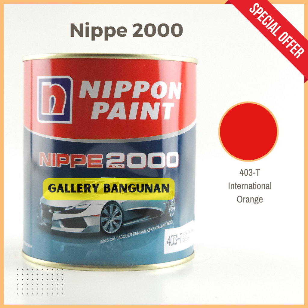 Jual Nippe 2000 403 T International Orange Cat Kayu Besi NC Nippon ...