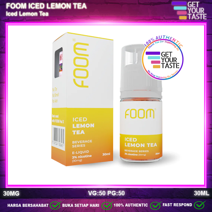 Jual Liquid FOOM Iced Lemon Tea Salt Nic 30MG 30ML Saltnic by Foom Lab ... Jual Liquid FOOM Iced Lemon Tea Salt Nic 30MG 30ML Saltnic by Foom Lab ...