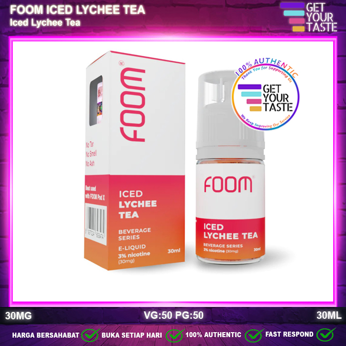 Jual Liquid FOOM Iced Lychee Tea Salt Nic 30MG 30ML Saltnic by Foom Lab ...