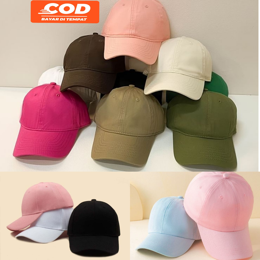 Jual TOPI POLOS / TOPI BASEBALL POLOS UNISEX REMAJA DEWASA PREMIUM ...