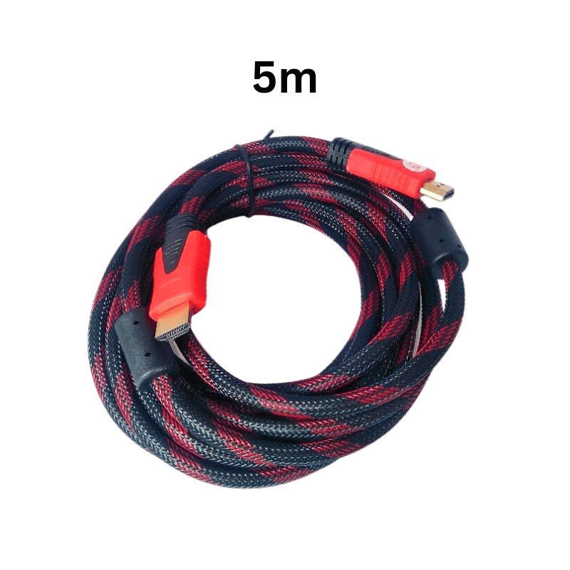 Jual Kabel HDMI TO HDMI 5M LAPTOP TV CCTV NYLON SERAT JARING | Shopee ...