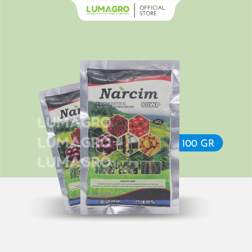 Jual Fungisida Narcim 80WP 100gr Karbendazim Pengendali Penyakit Bercak ...