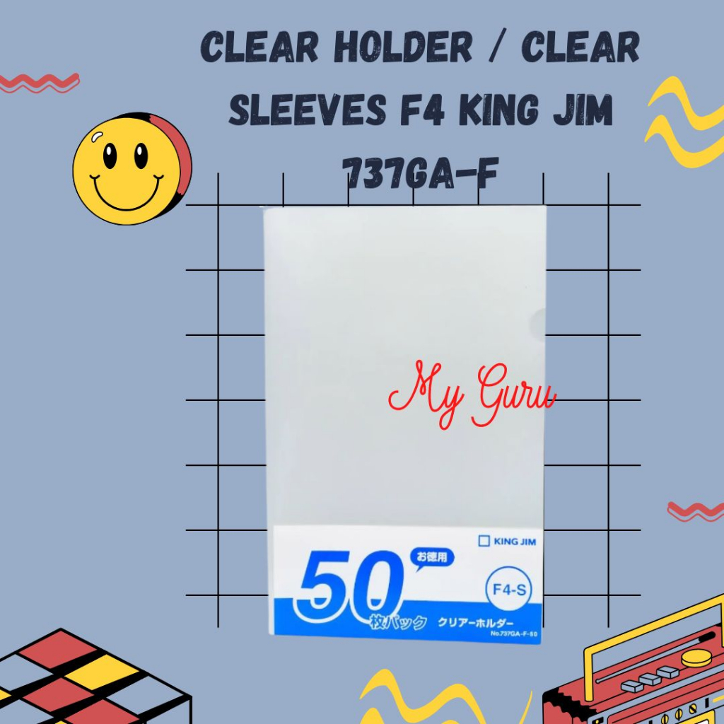 Jual [PAK] KING JIM CLEAR SLEEVES MAP L 737GA-F-50 TRANSPARAN F4 ISI 50 ...