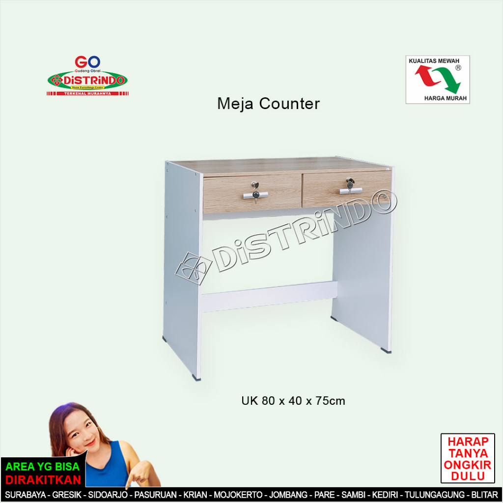 Jual DISTRINDO Meja Kerja Counter Minimalis | Shopee Indonesia