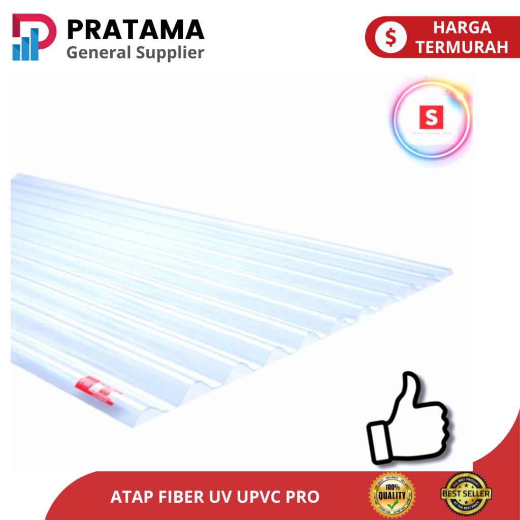 Jual Atap gelombang Transparan Fiber Uv Pro | surabaya | Shopee Indonesia