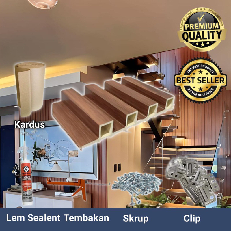 Jual Wpc panel (PREMIUM) 3meter/kisi-kisi/Wallpanel/Wpc murah | Shopee ...