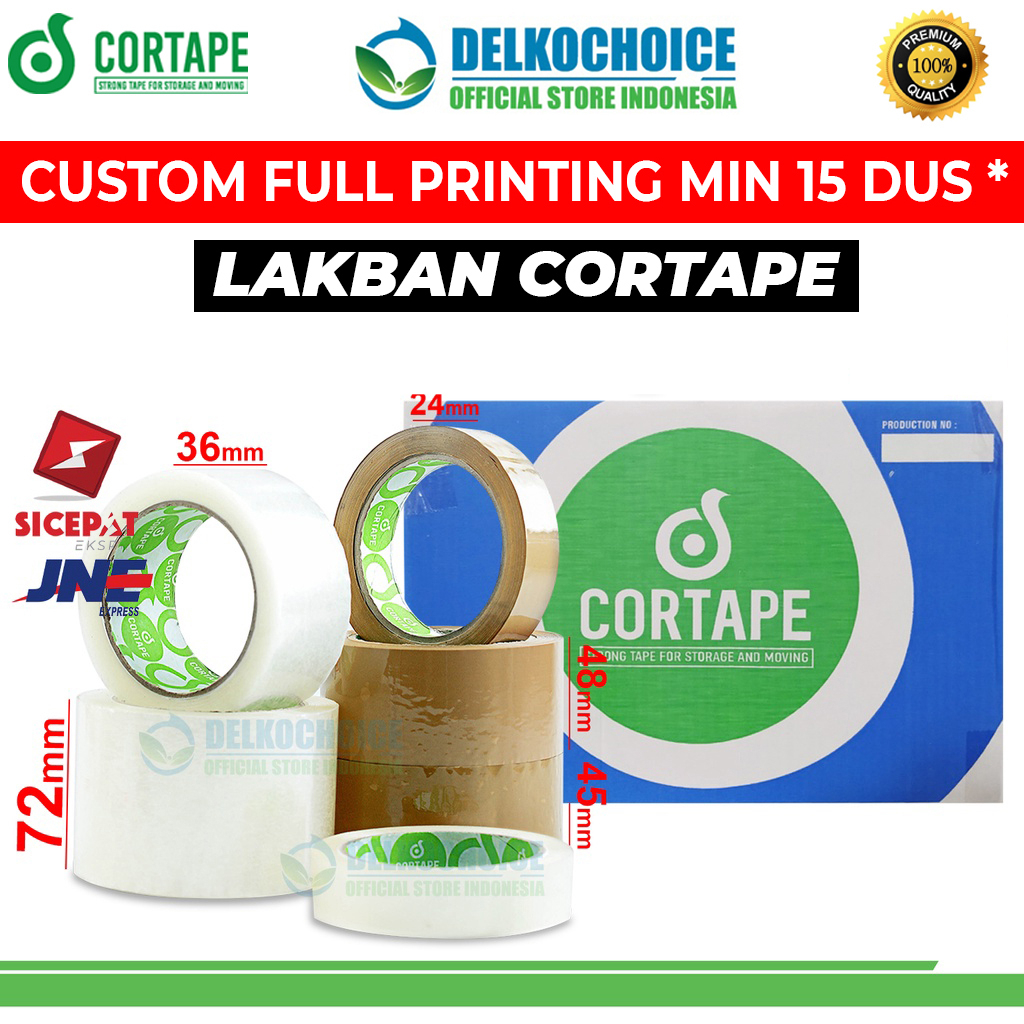 Jual Lakban Isolasi CORTAPE VARIAN Solatip OPP Tape PREMIUM TERMURAH ...