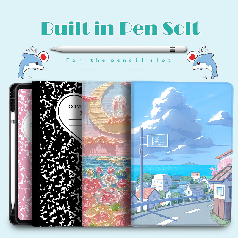 Jual iPad Case Notebook Design Include Pen Holder For Ipad Gen 10th 10. ...