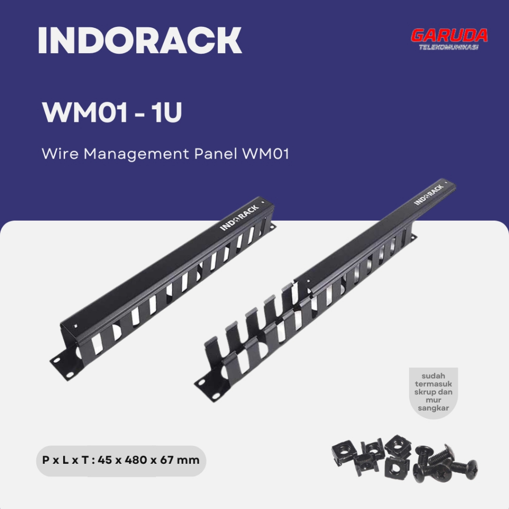 Jual Wire Management Panel INDORACK 1U | Shopee Indonesia