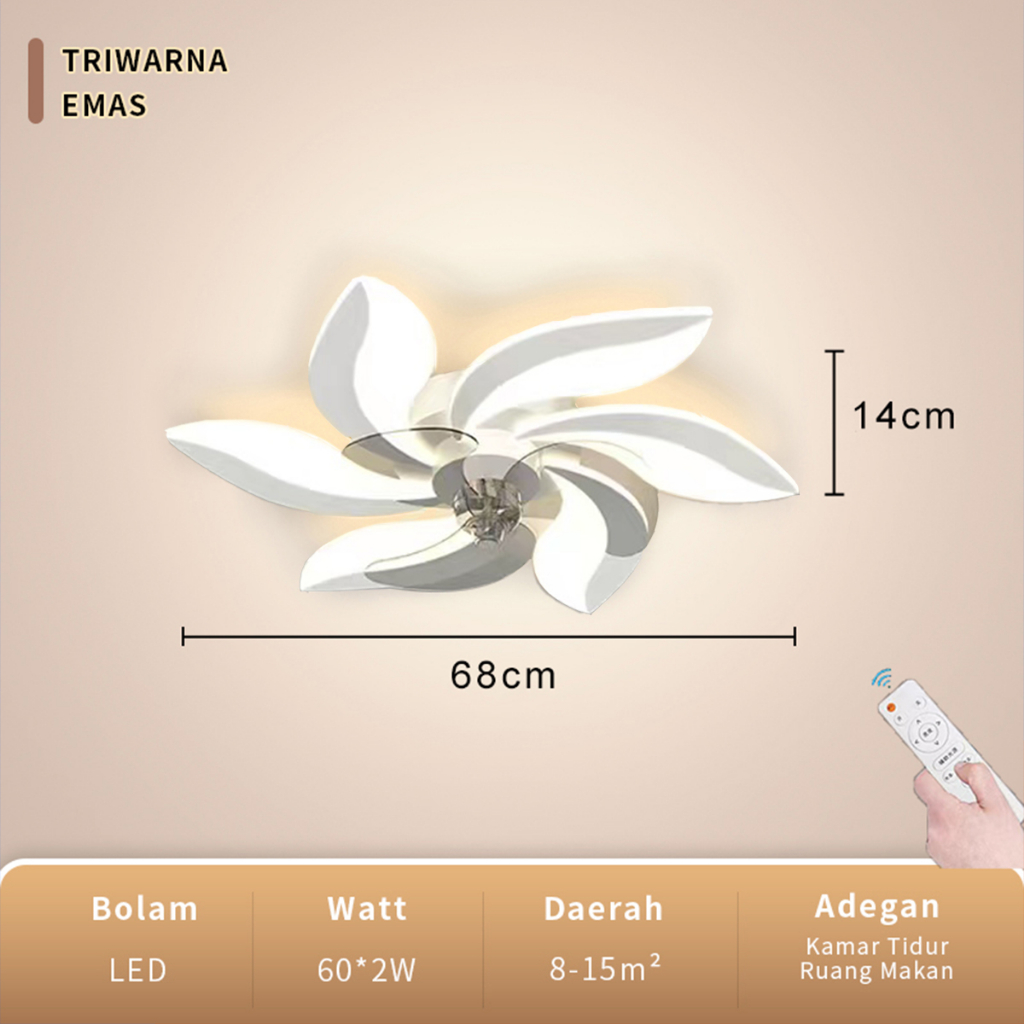 Jual Nordic Kamar Tidur Kipas Angin Plafon Lampu Rumah Modern Ruang ...