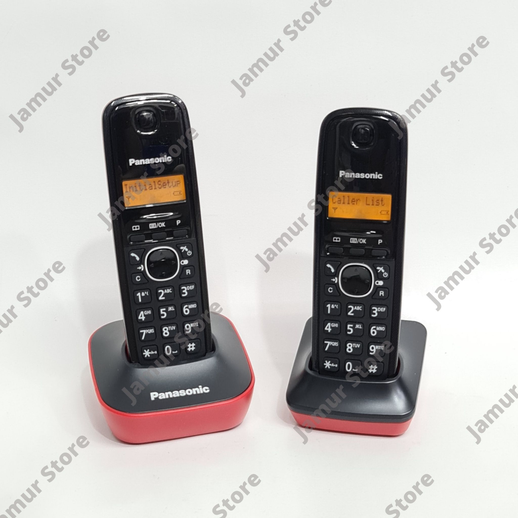 Jual Telepon Wireless Panasonic KX-TG1612 / Cordless Panasonic KX-TG1612 Ori Hitam Merah ...