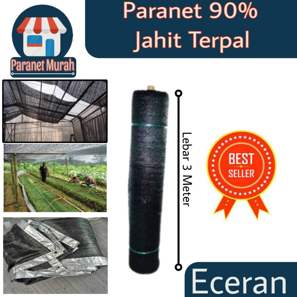 Jual PROMO ! PARANET 90% Jahit Terpal + Ring ( Eceran ) Jaring peneduh ...