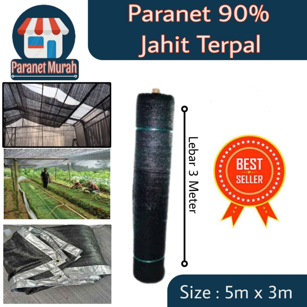 Jual PROMO ! PARANET 90% Jahit Terpal + Ring ( Panjang 5 meter x Lebar ...