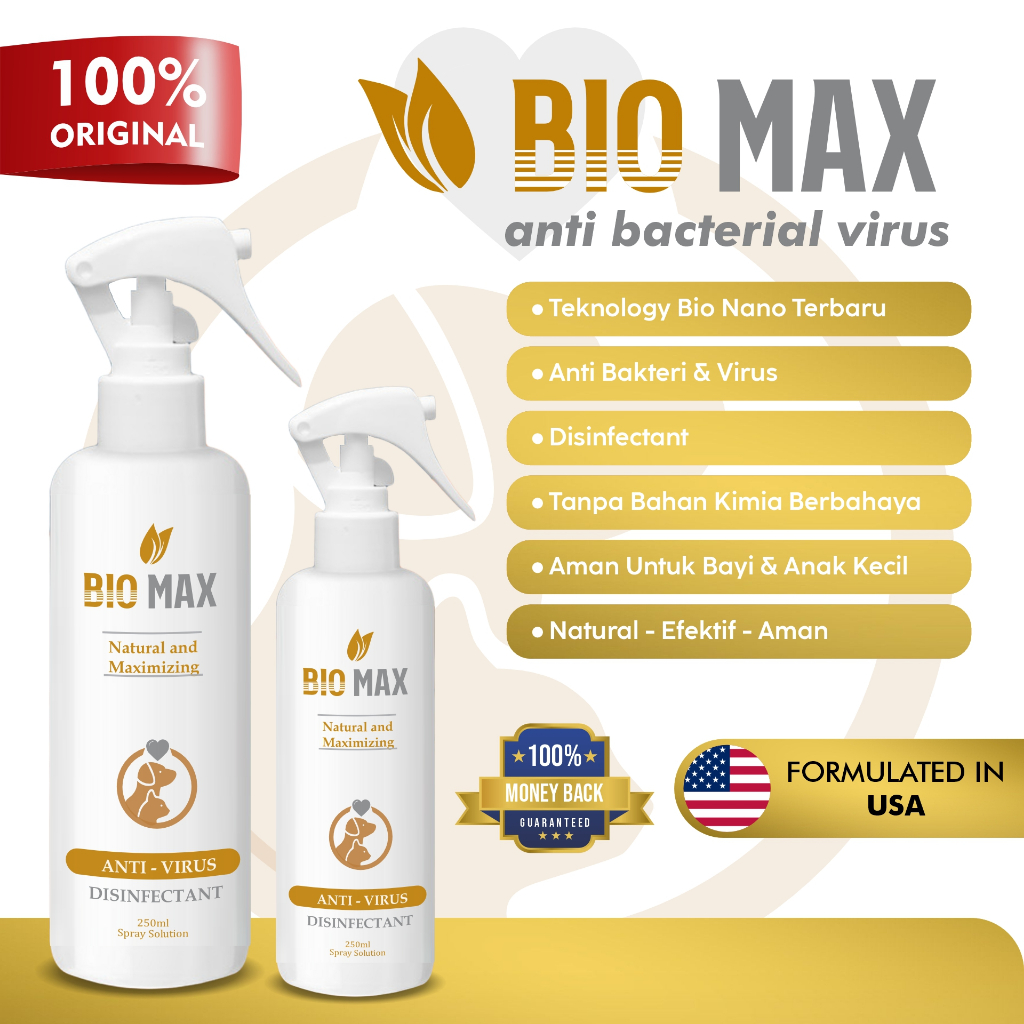 Jual BIO MAX Spray Anti Virus dan Bakteri Natural Disinfektan Ampuh ...