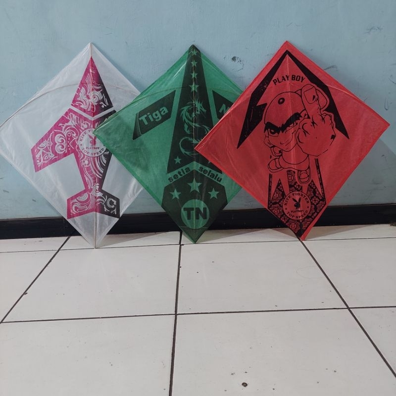 Jual layangan sukoi sayur sablon kertas minyak + kardus packing ...