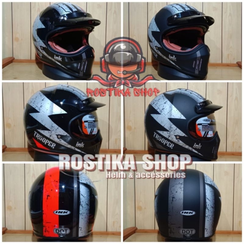 Jual HELM INK TROOPER MOTIF THUNDER - ADA DALAM PILIHAN (VARIAN) SINGLE ...