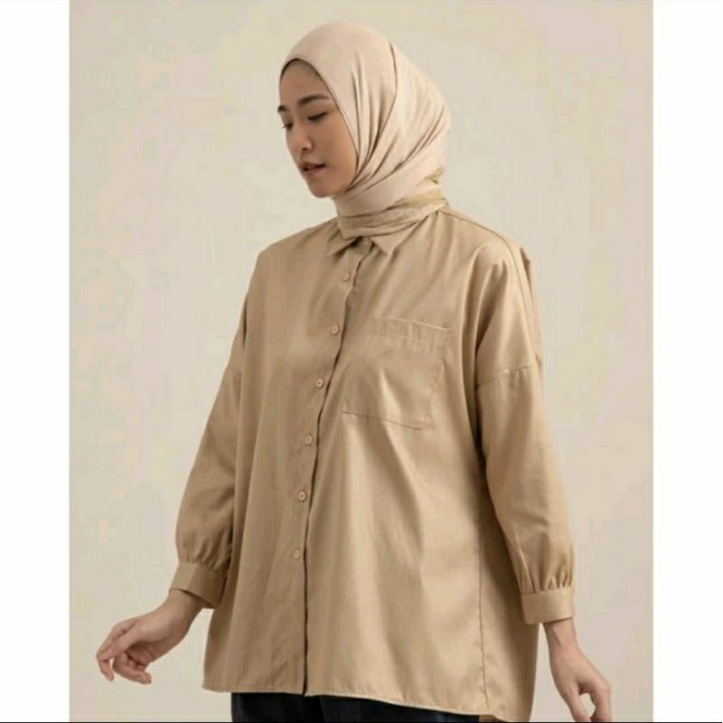 Jual PRELOVED KAMIIDEA KAMI BASIC AELA TOP BEIGE | Shopee Indonesia