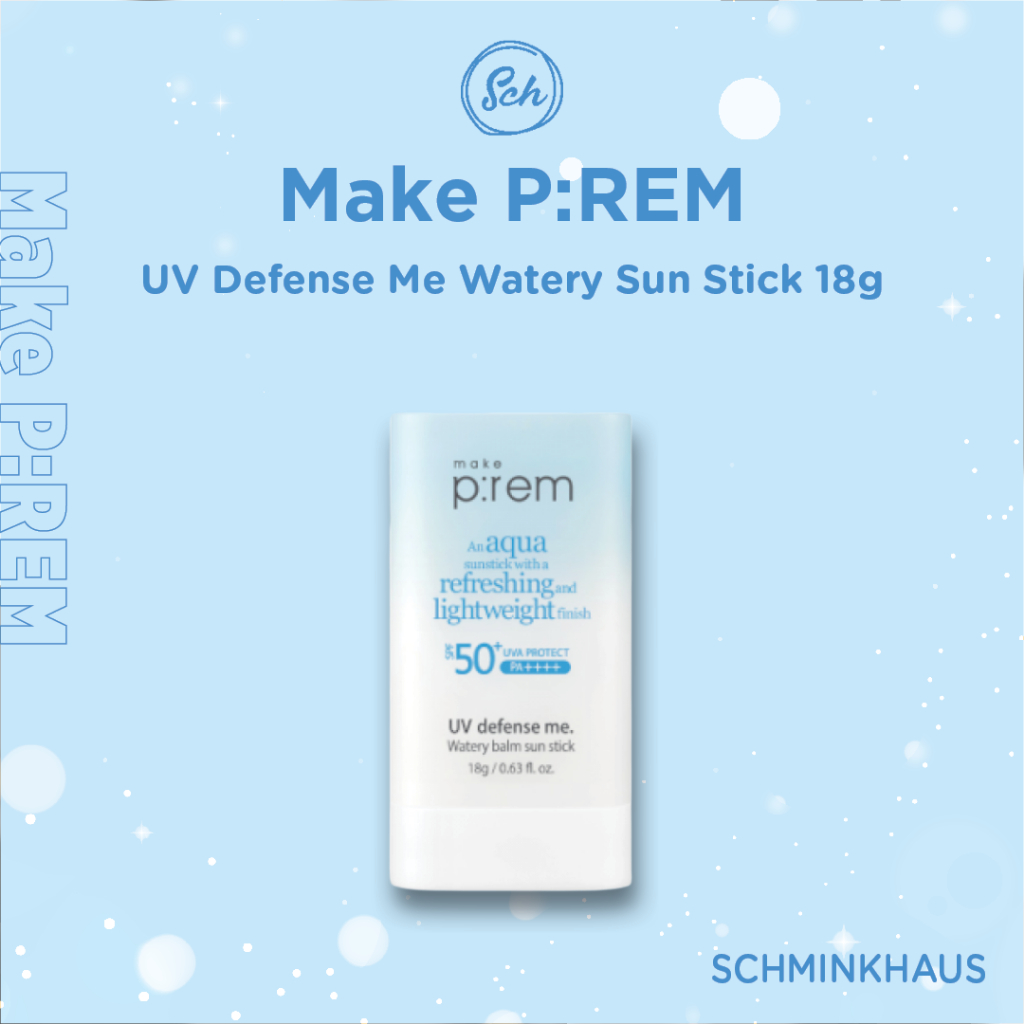 Jual MAKE PREM Uv Defense me Watery Sun Stick SPF 50+ PA++++ 18gr ...