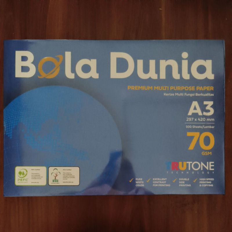 Jual Kertas HVS Bola Dunia 70 A3 | Shopee Indonesia