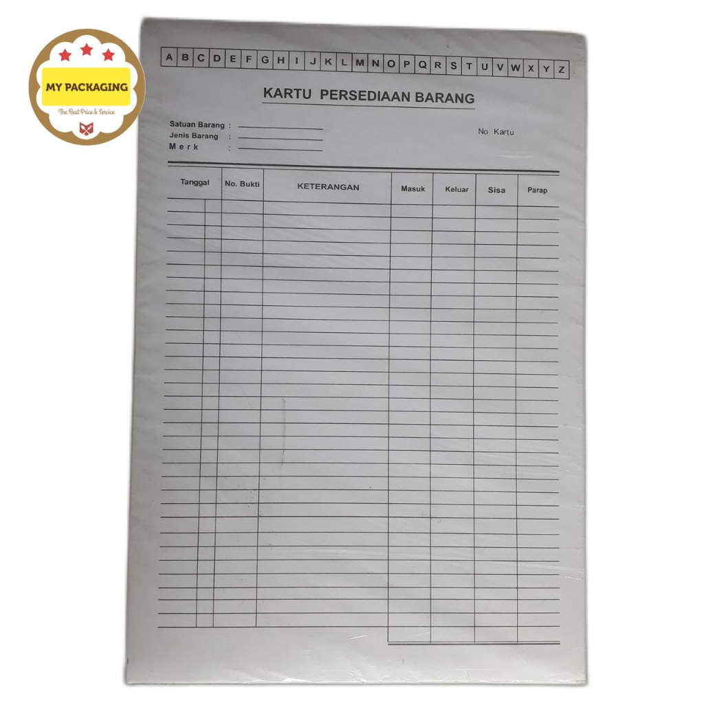 Jual Kartu Stock barang / Stock Card ukuran FOLIO F4 [100 Sheets ...