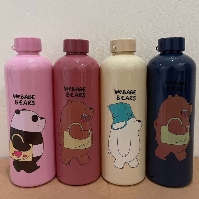 Jual B ( B000113 ) BOTOL MINUM BERUANG BAHAN PLASTIK MOTIF WARNA 1000 ...