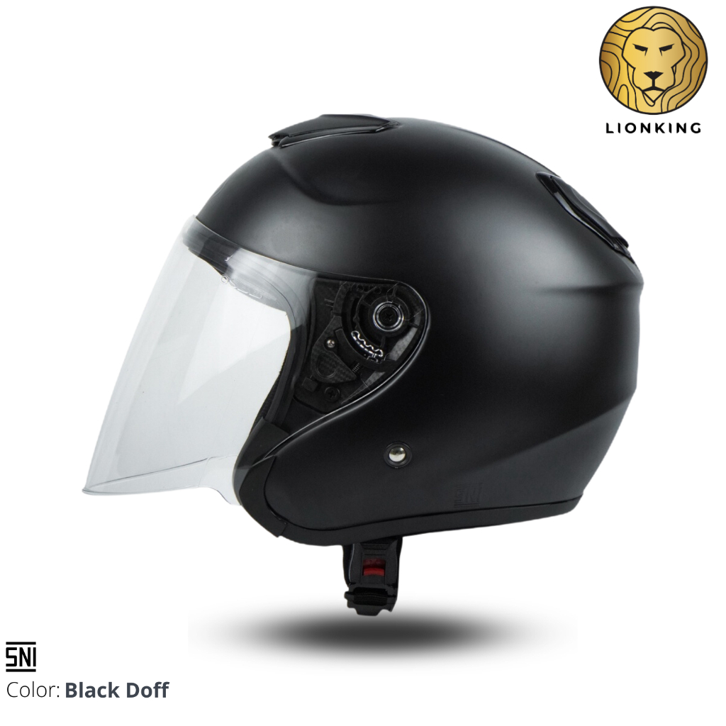 Jual Helm Half Face Solid Harian Viral Series R-six helmet Clear ...