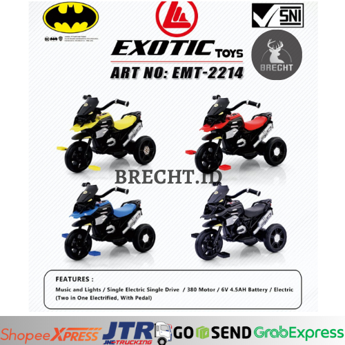 Jual Mainan Anak Motor Aki & Gowes 2in1 Exotic TRIAD EMT 2214 Dan EMT ...