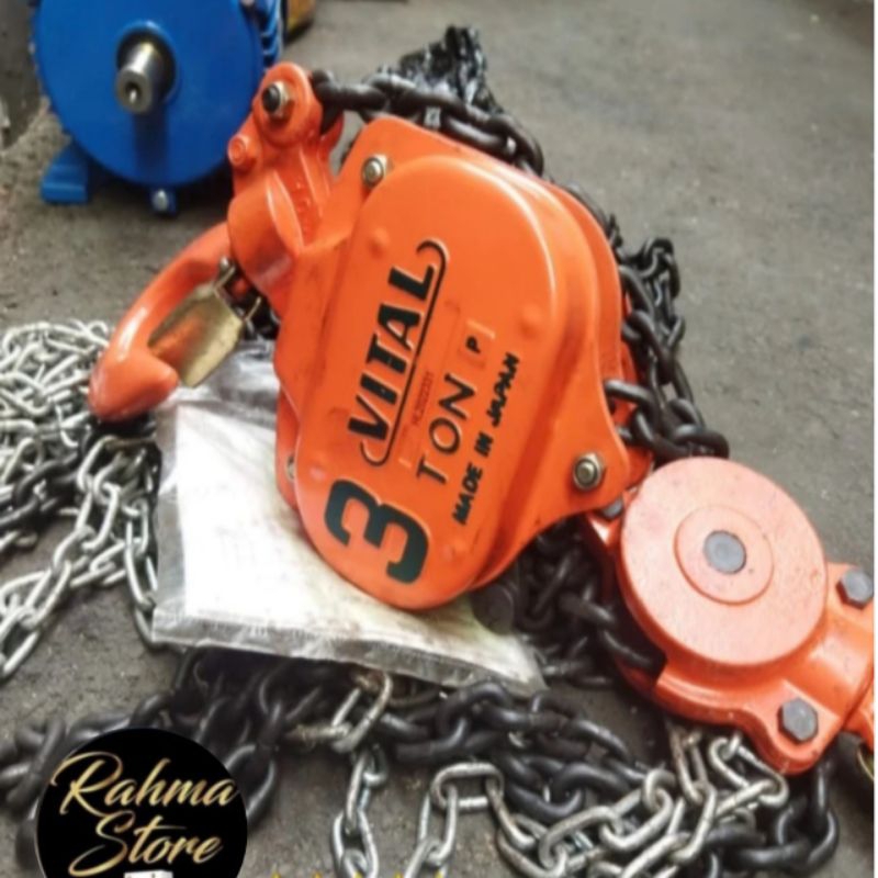 Jual Chain block 3 ton x 10 meter takel vital vp5 3 ton Original Japan ...