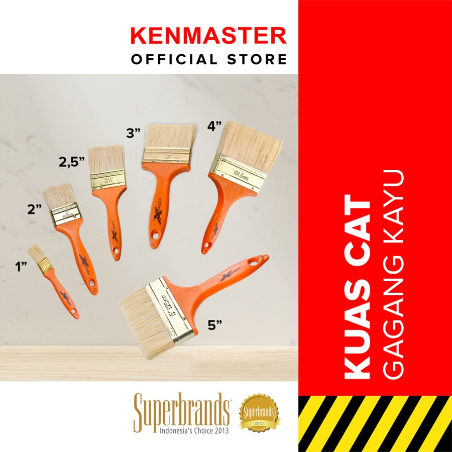 Jual Kenmaster Xander kuas Cat Ukuran 1 / 1.5 / 2 / 2.5 / 3 / 4 / 5" Gg ...