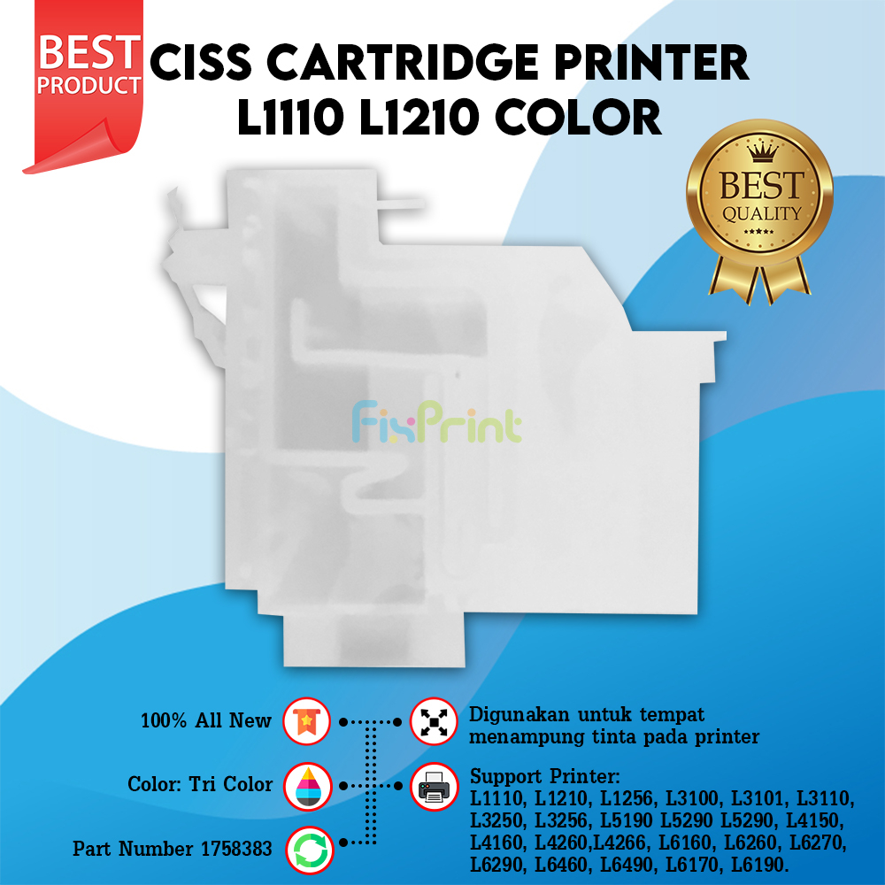 Jual CISS Epson L1110 L3110 Cartridge Infus Printer L1110 L1210 L1250 ...