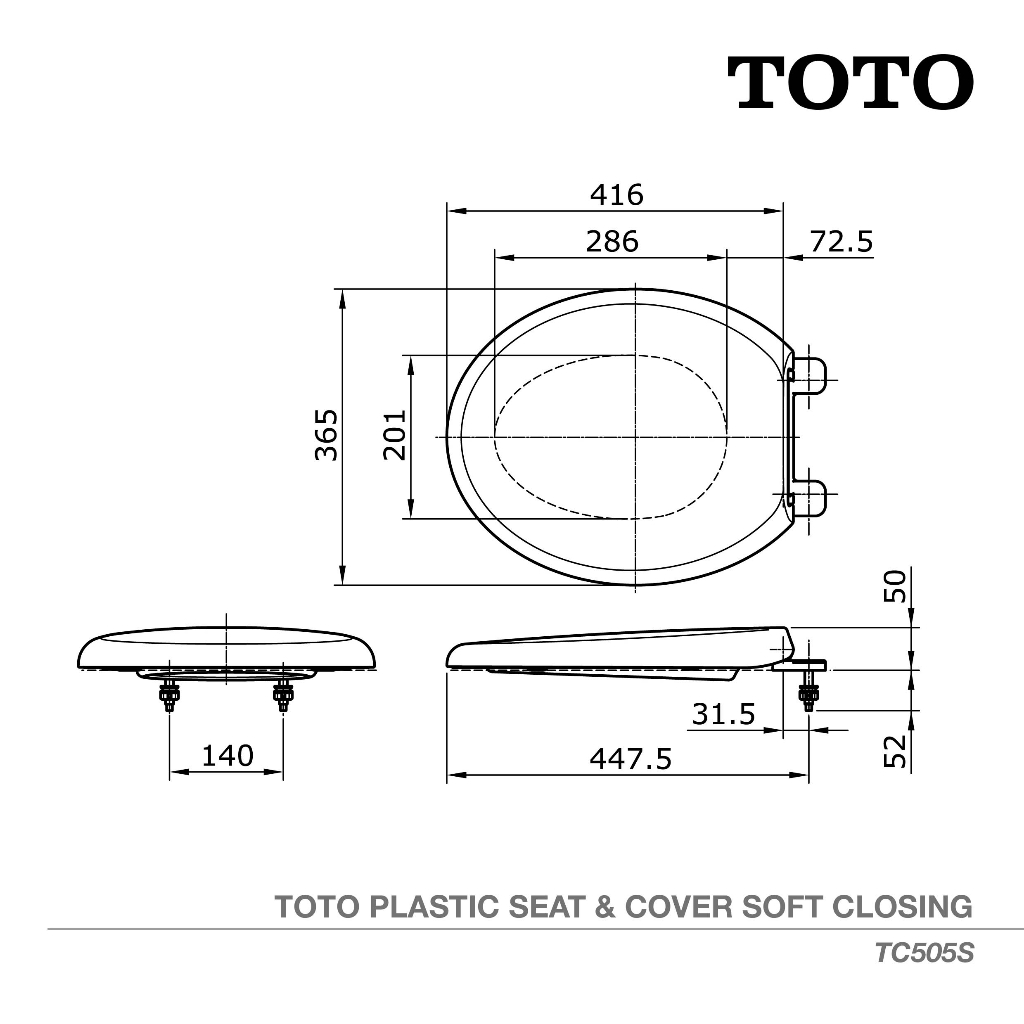 Jual TOTO Seat Toilet Cover TC505S White | Shopee Indonesia