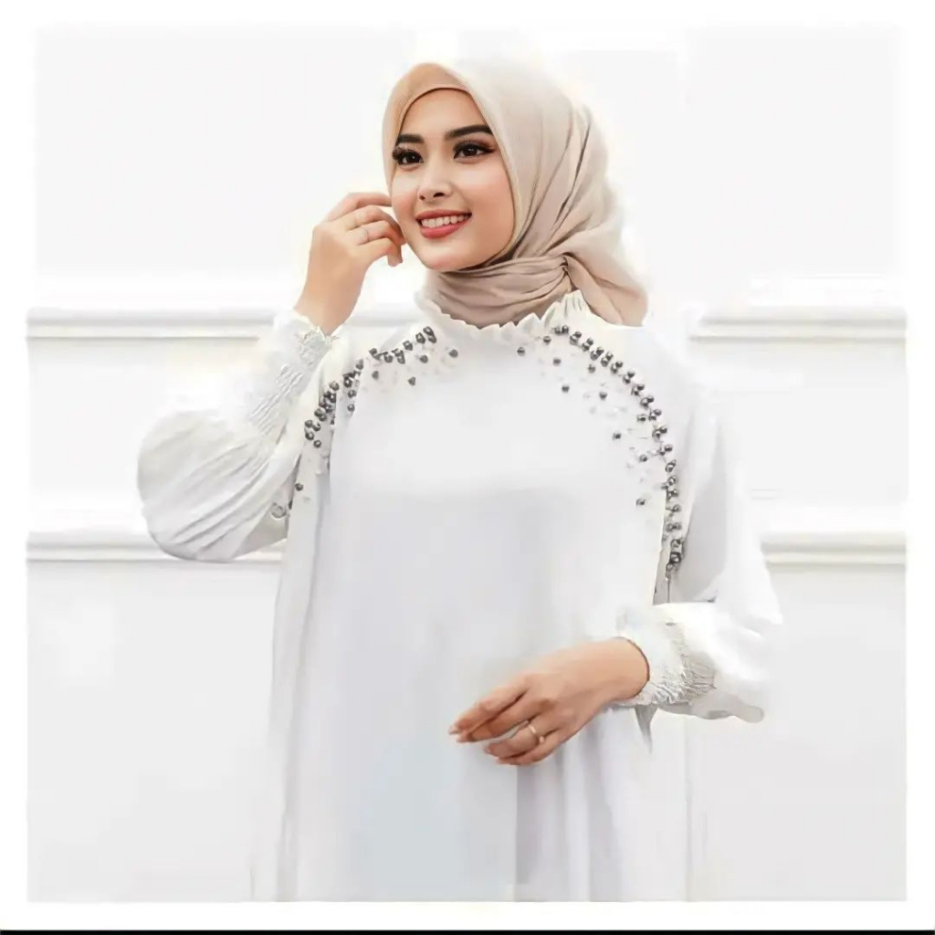 Jual Khaura Fashion Olivia Maxi Dress Bahan Cringkle Airflow Aplikasi ...