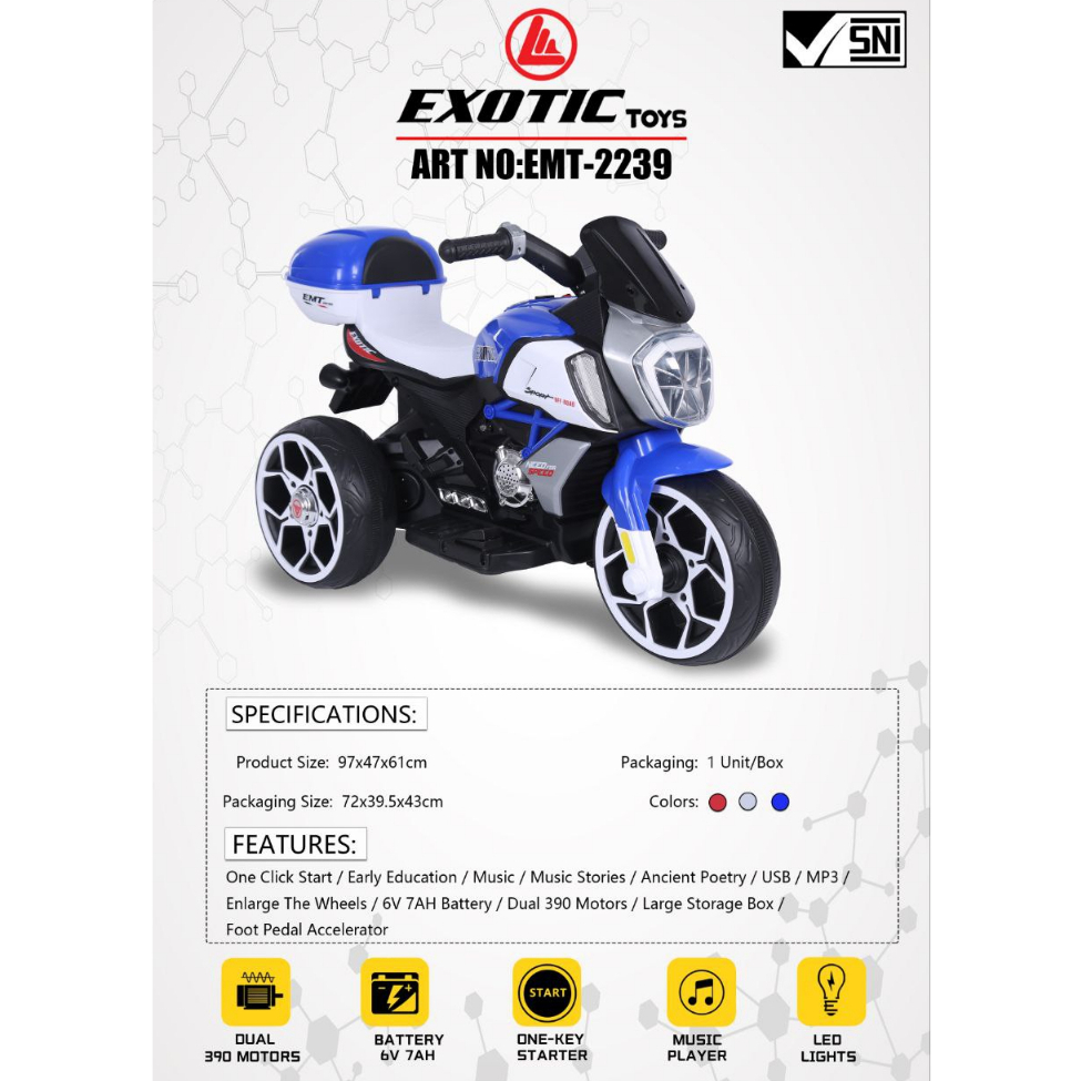 Jual Motor Motoran Aki EXOTIC EMT 2239 | Shopee Indonesia