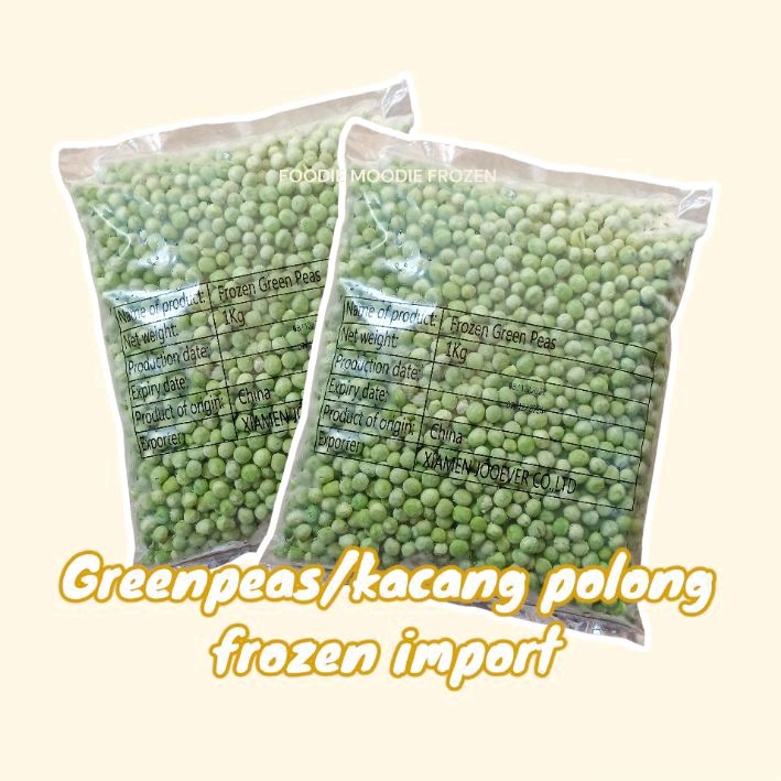 Jual Greenpeas/ kacang polong frozen import kemasan 1kg/sayur kacang ...