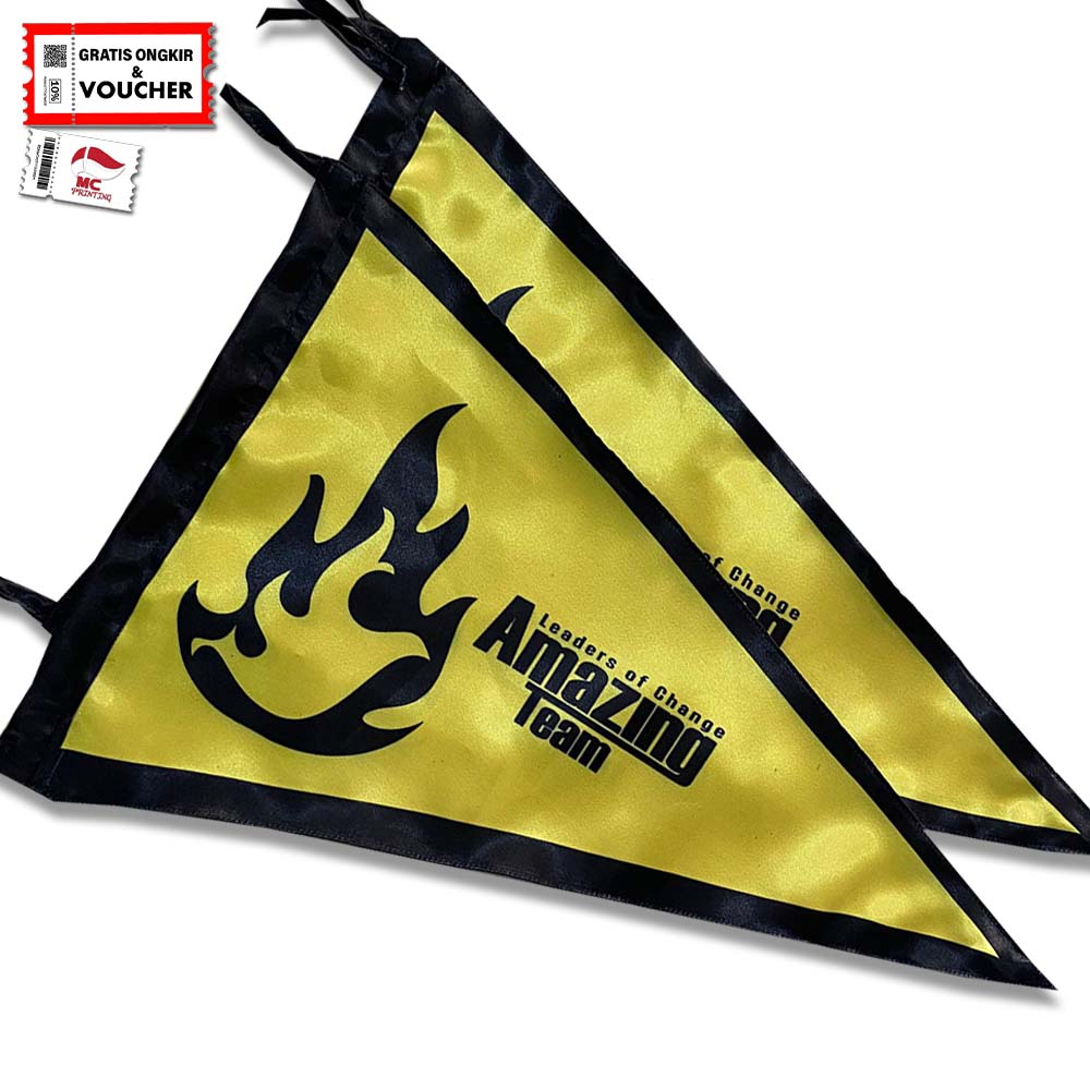 Jual Cetak Bendera Custom Tour Guide - Custom Bendera Segitiga untuk ...