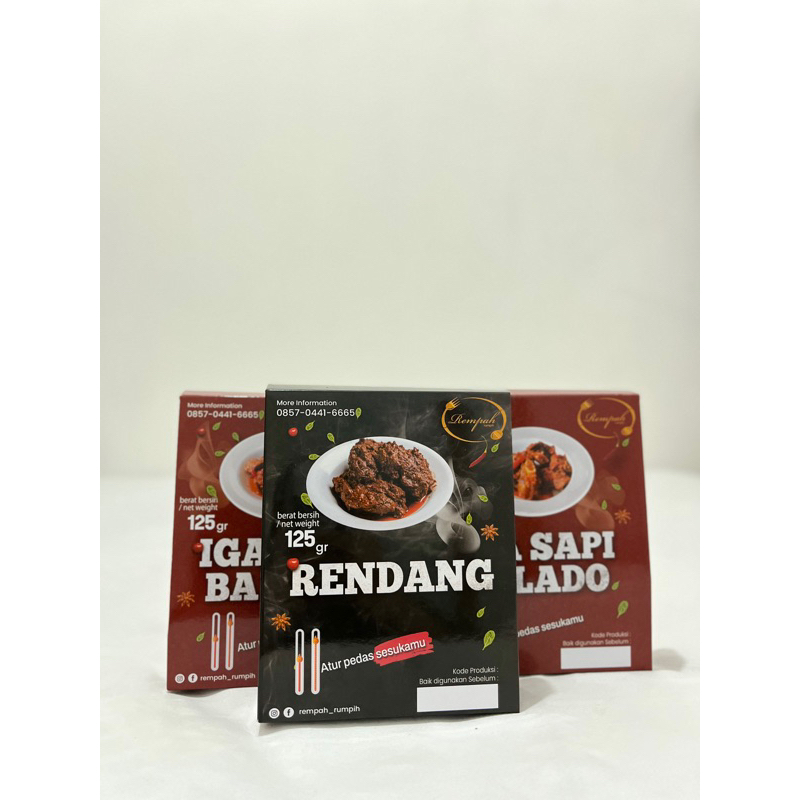 Jual PAKET BUNDLING REMPAH RUMPIH 2 IGA BALADO 1 RENDANG | Shopee Indonesia