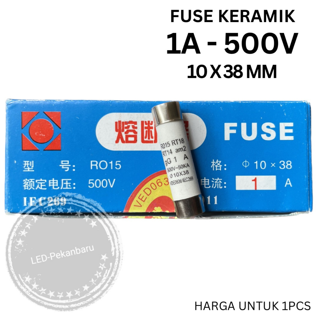 Jual FUSE KERAMIK 10X38 1A 2A 3A 5A 8A 10A 16A 20A 25A 32A 10X38MM 500V ...