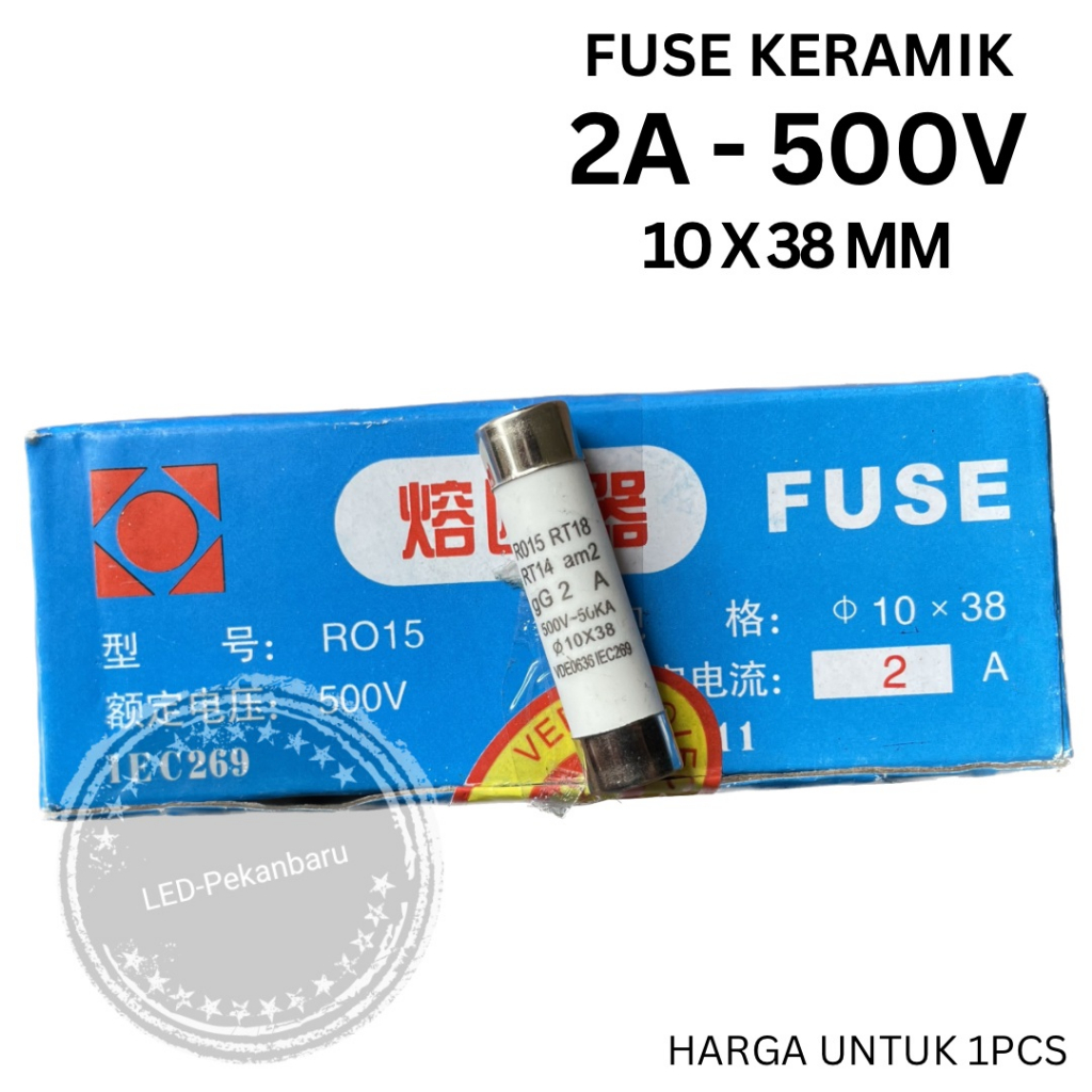 Jual FUSE KERAMIK 10X38 1A 2A 3A 5A 8A 10A 16A 20A 25A 32A 10X38MM 500V ...